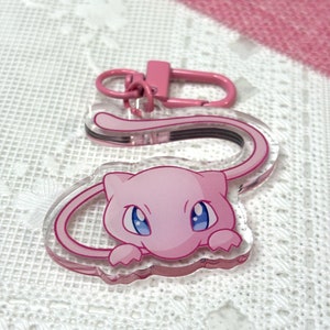 Mew 2 Acrylic Keychain Cute Legendary Videogame Charms and Gifts - Etsy