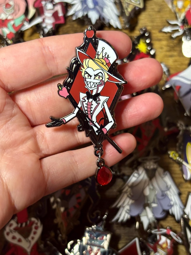 Lucifer (demon Form) Portrait Enamel Pin | Hazbin Hotel Fanart - Etsy