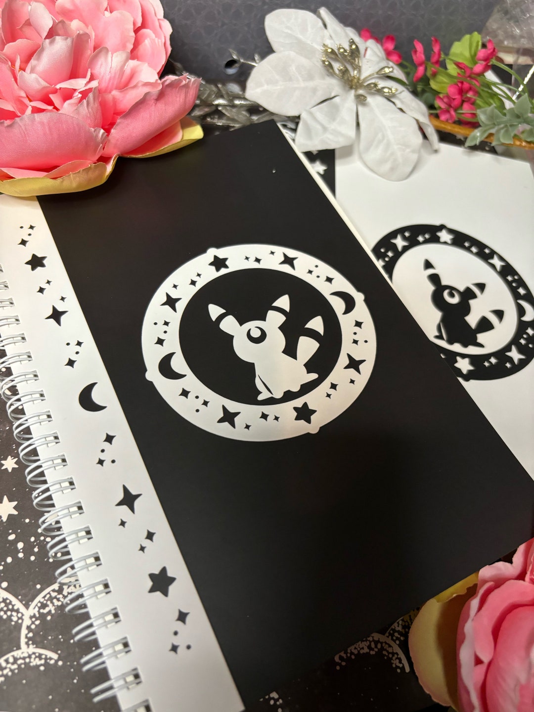 Stars and Moon Umbreon Notebook | A5 Spiral Notebook - Etsy