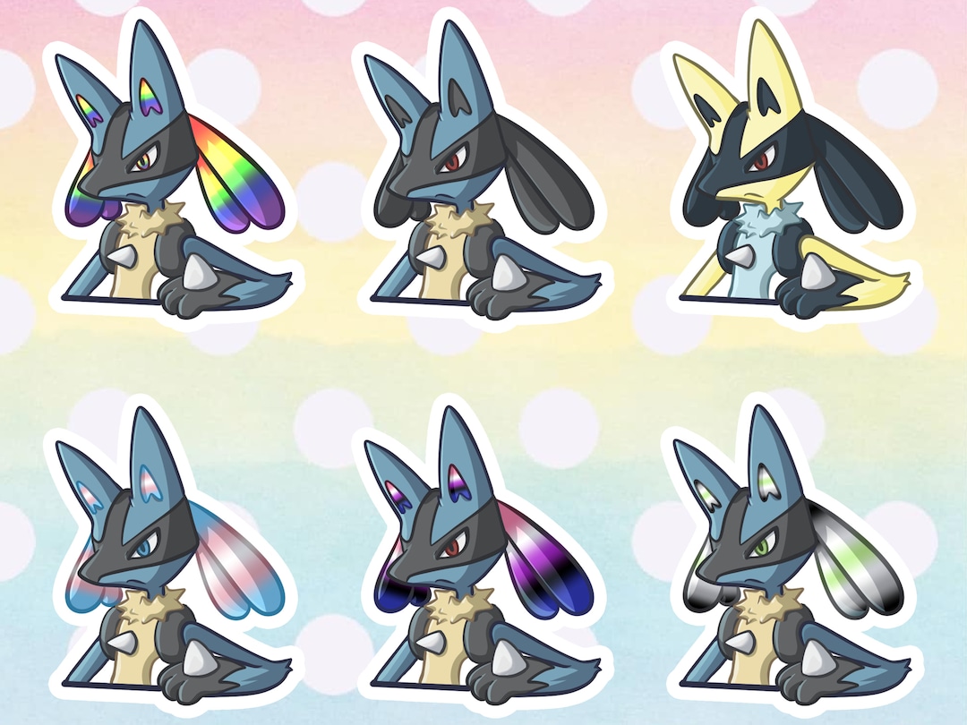 Peaking Pride Lucario Vinyl Stickers Water Resistant and Handmade ...