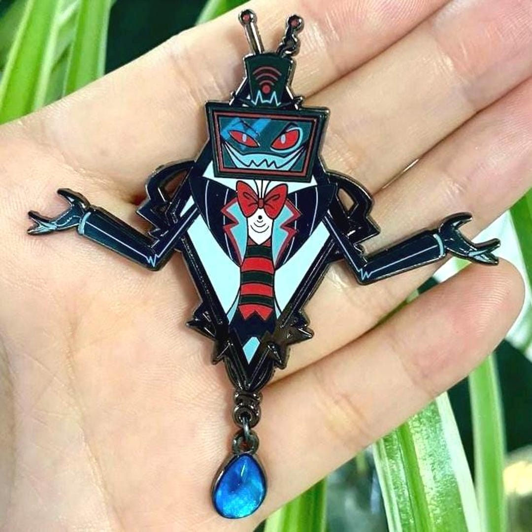 Vox Portrait Enamel Pin | Hazbin Hotel Fanart - Etsy