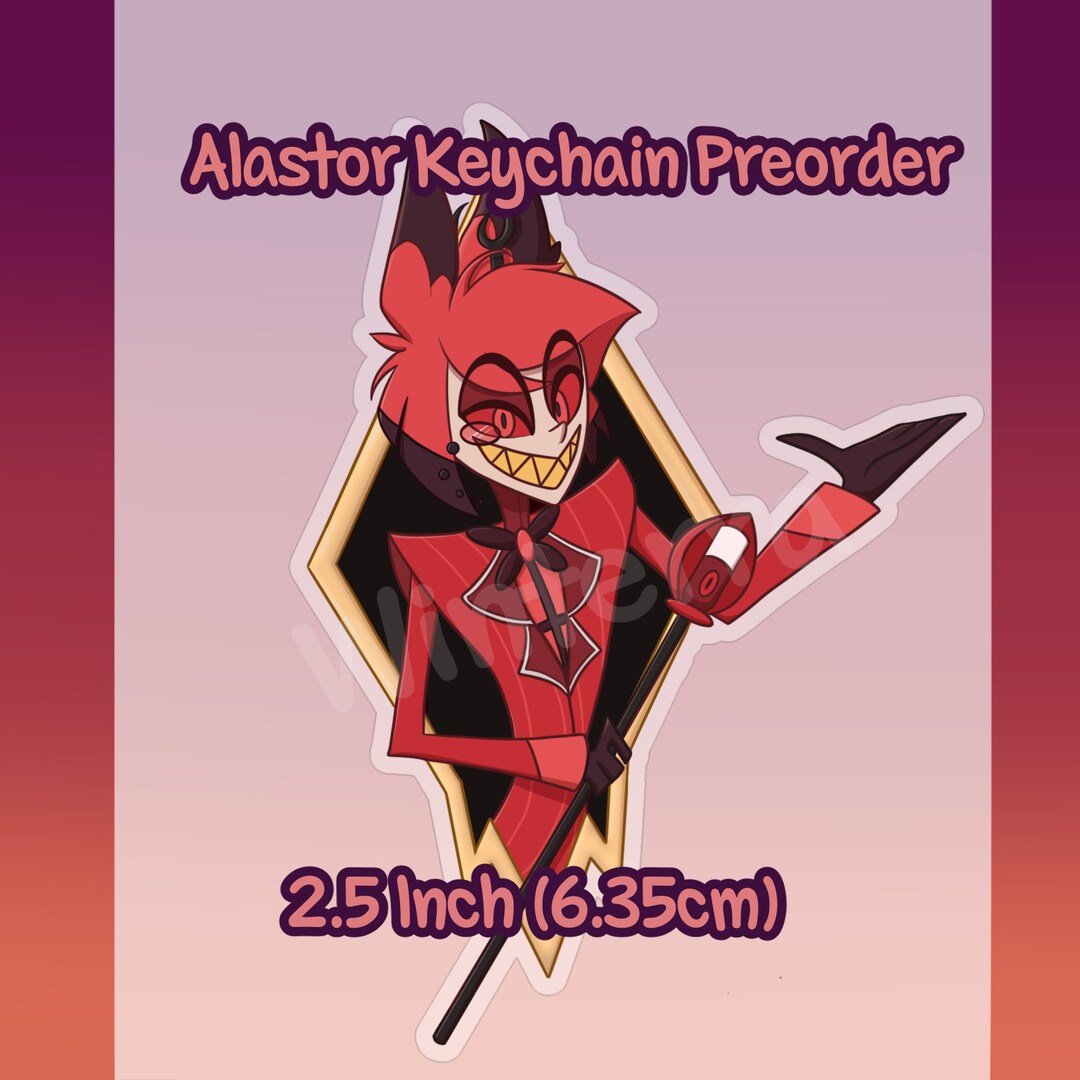 PREORDER Hazbin Hotel Alastor Keychain - Etsy UK
