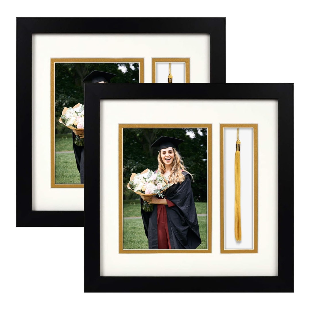 Golden State Art Graduation Shadow Box Frame 5X7 Photo Display With ...
