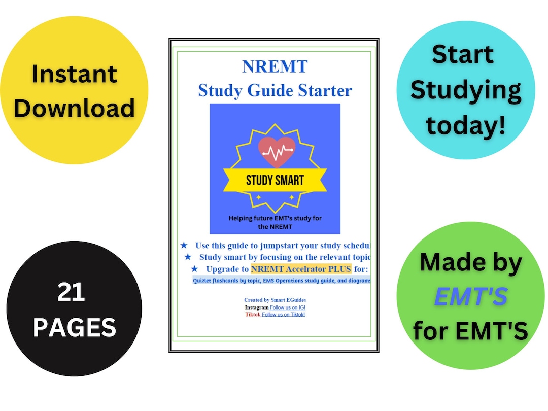 Study Guide for Emergency Medical Technician's emt's Printable Complete ...