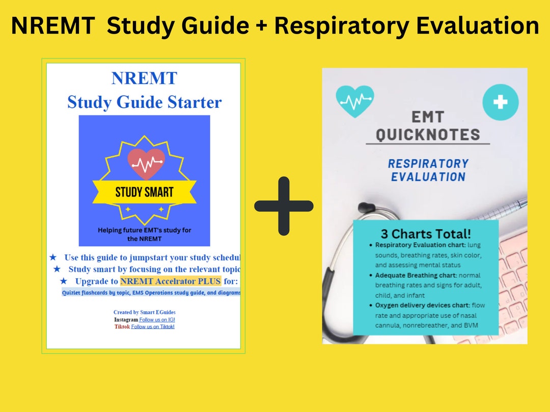 EMT BUNDLE- Study Guide Starter + EMT Quicknotes- Respiratory ...