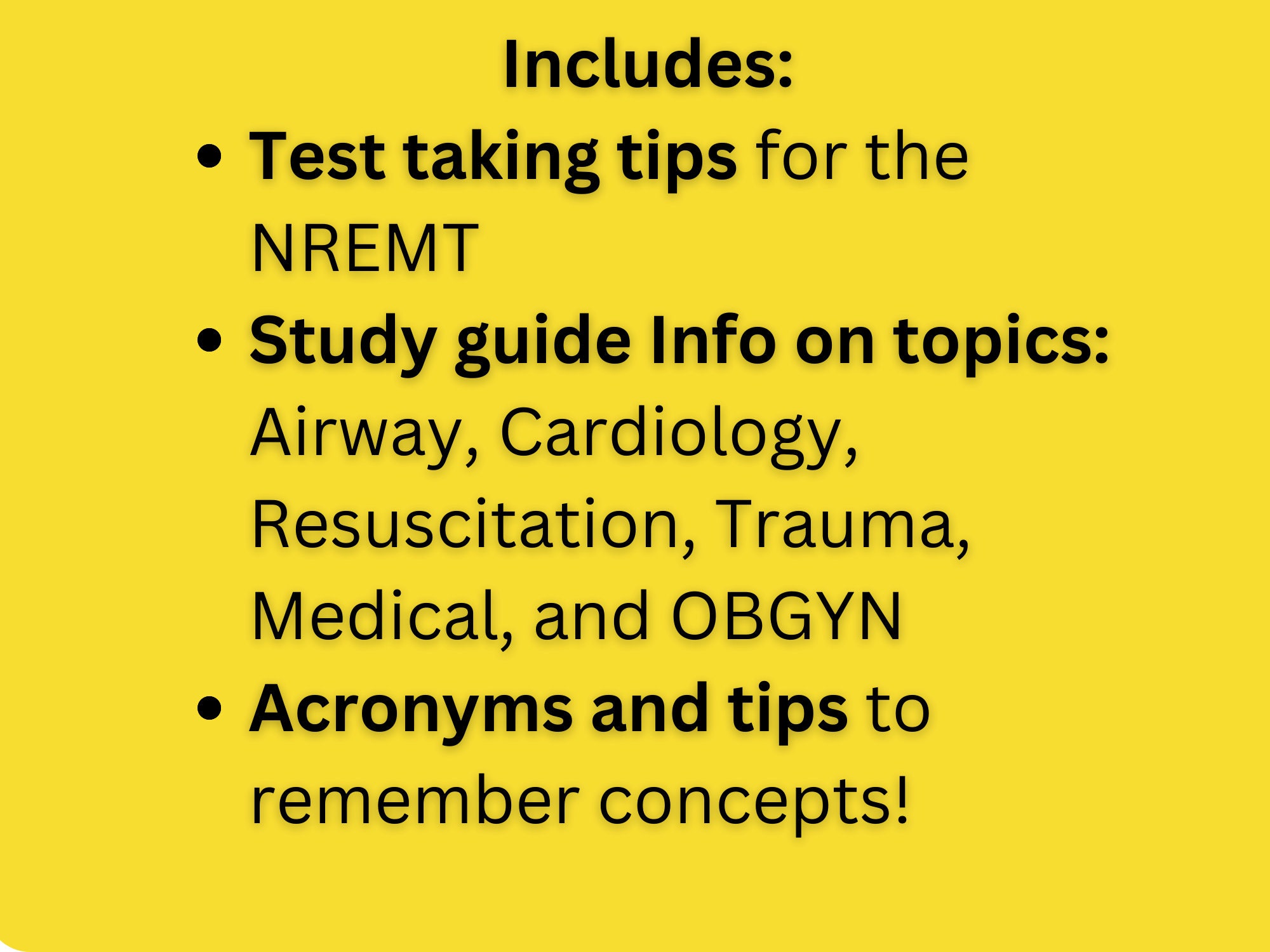 Study Guide for Emergency Medical Technician's emt's Printable Complete ...