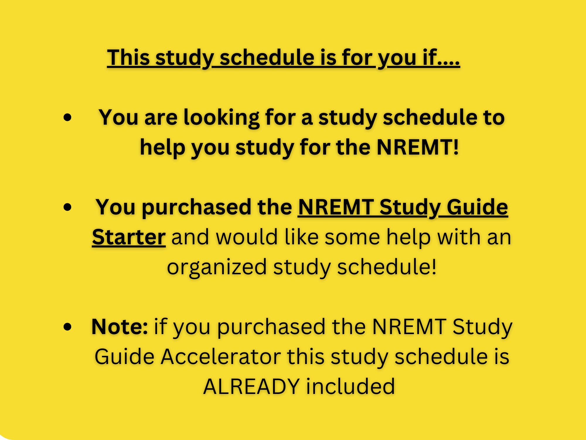 Study Schedule For NREMT I Study Plan For EMT I Study Organizer I Study Schedule For NREMT I Study Plan For EMT I Study Organizer I