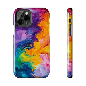 Colourful Abstract Art Tough Phone Cases, Multi-coloured Phone Covers ...