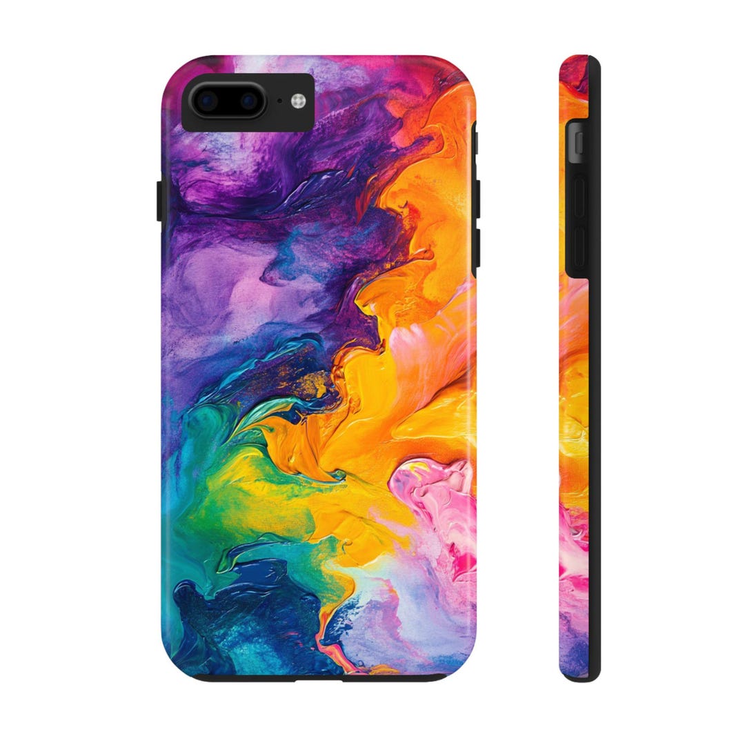 Colourful Abstract Art Tough Phone Cases, Multi-coloured Phone Covers ...