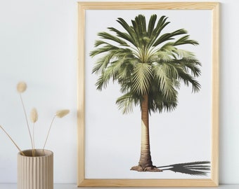 Pink Palm Tree Poster Pastel Boho Room Decor Simple Palm - Etsy