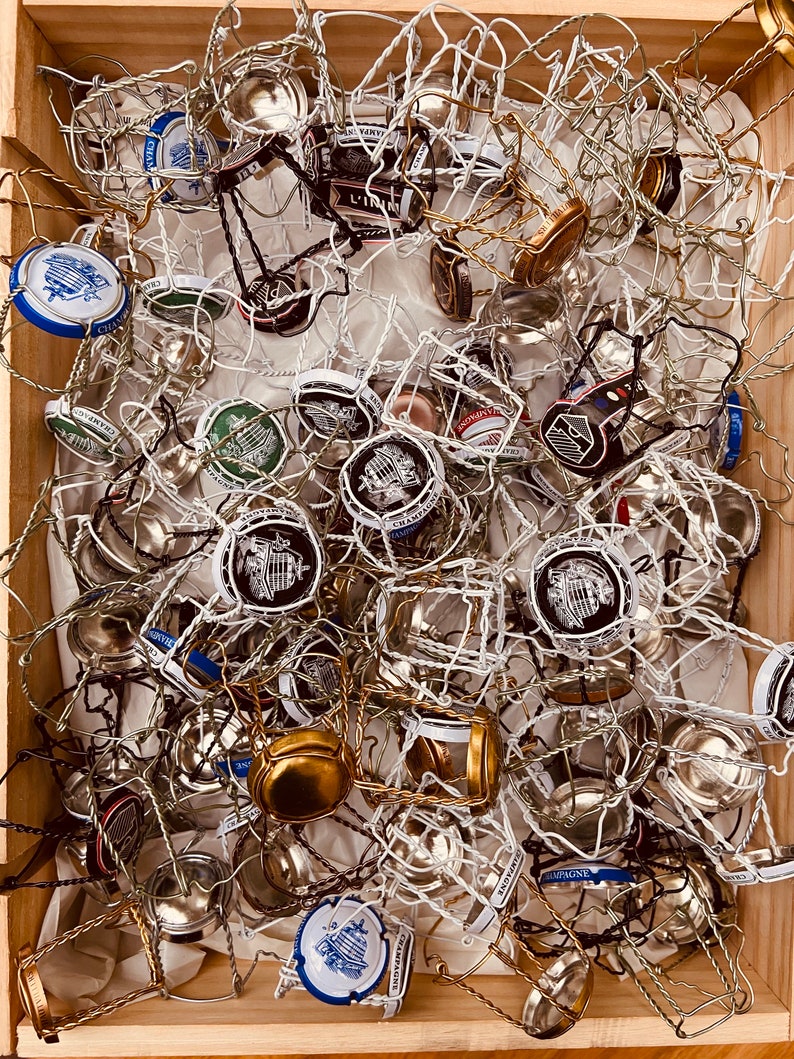 50 Used Champagne and Sparkling Wine Wire Cages With Capsules - Etsy