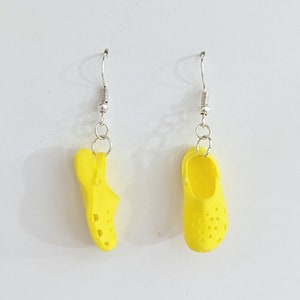 Yellow Croc Dangle Earrings - Etsy