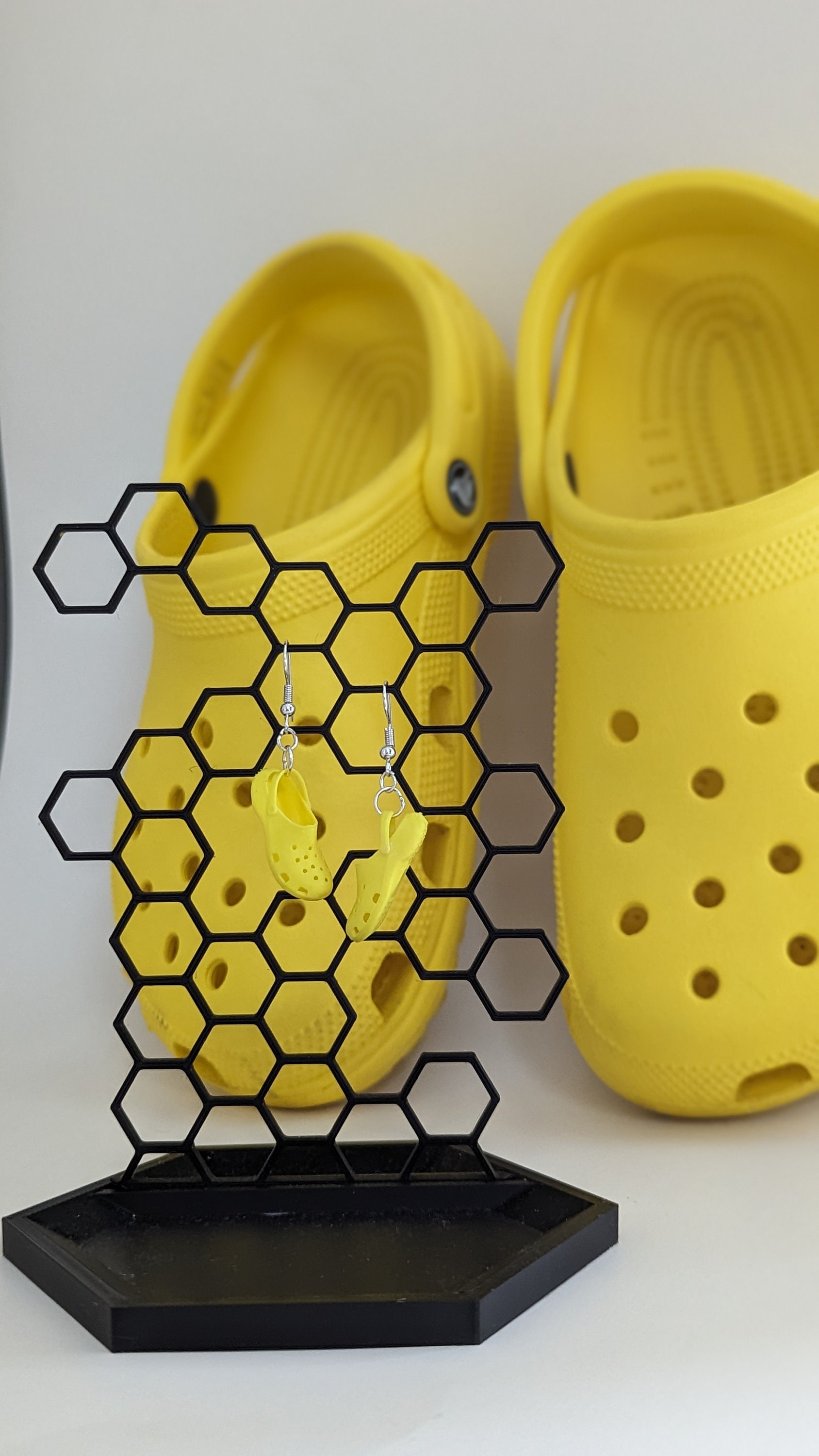 Yellow Croc Dangle Earrings - Etsy