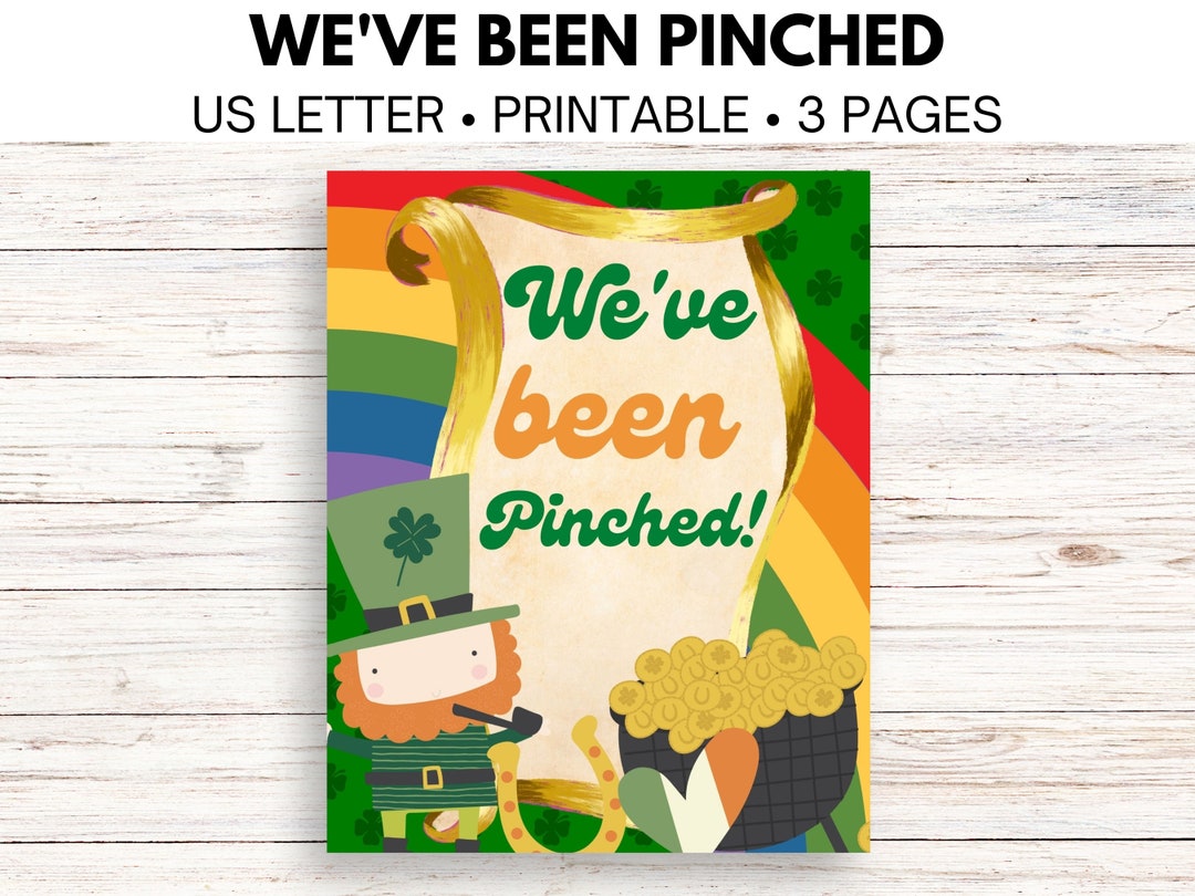 We've Been Pinched - St. Patrick's Day Printable - Etsy