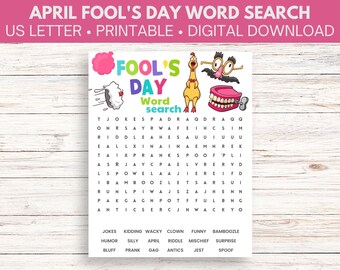 April Fool's Day Word Scramble Game April Fools Party - Etsy