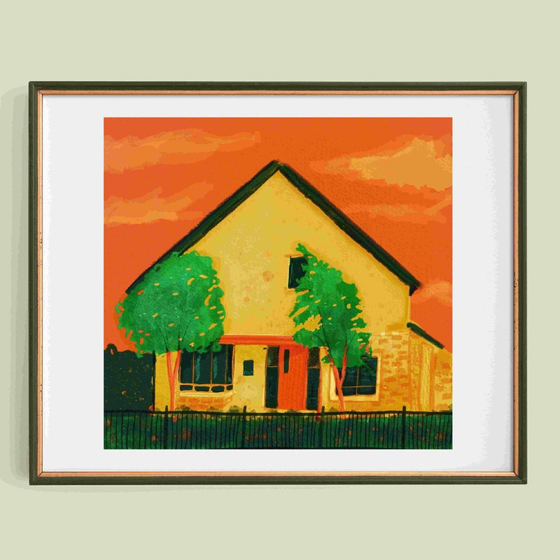 Custom House Portrait - Etsy
