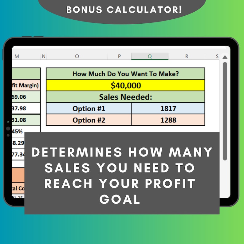 Product Pricing Calculator: Profit Margin Excel Template (digital) - Etsy