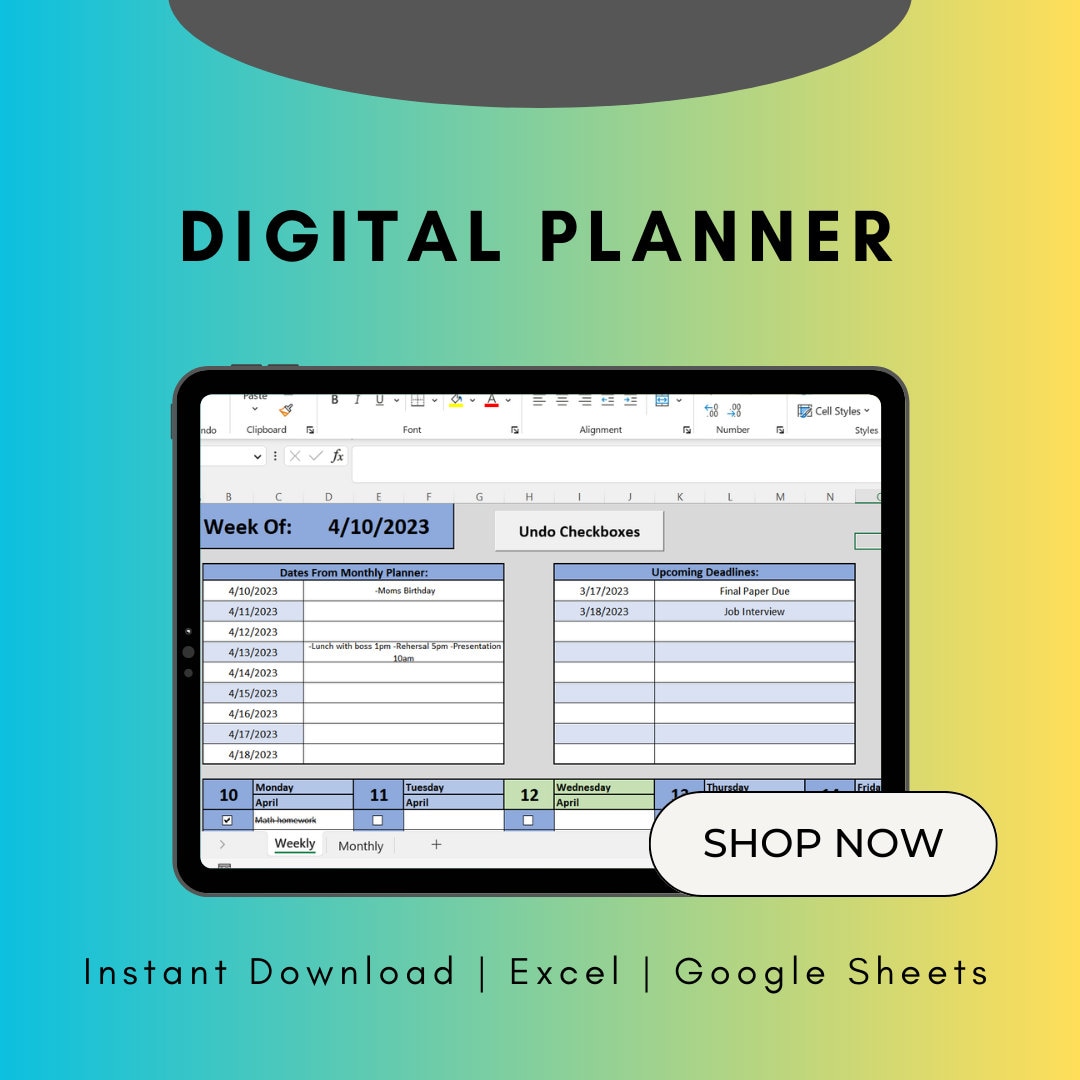 Plantilla De Excel Del Planificador Semanal Y Mensual Definitivo