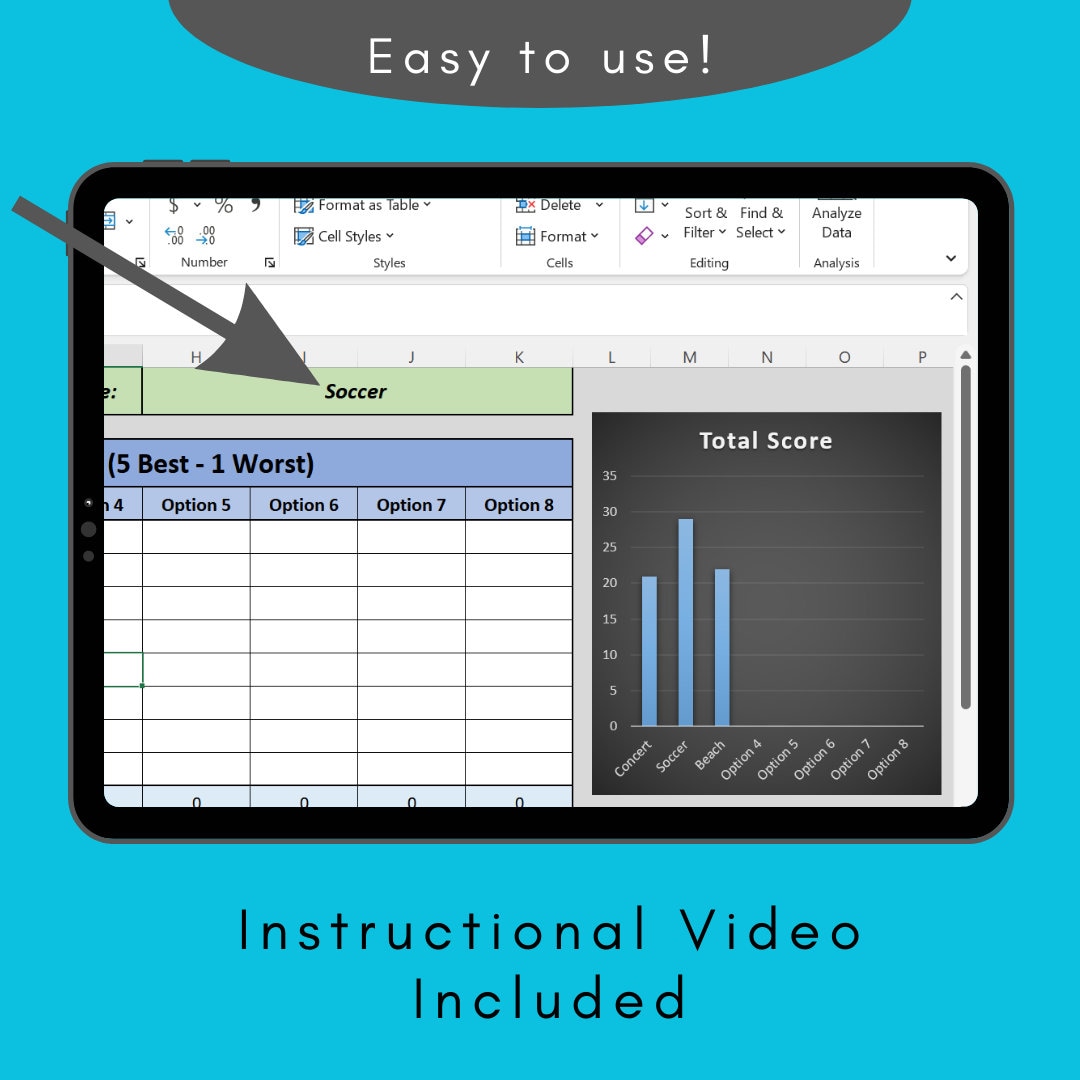 Decision Matrix Excel Template | Decision Making Tool | Planning Tool ...
