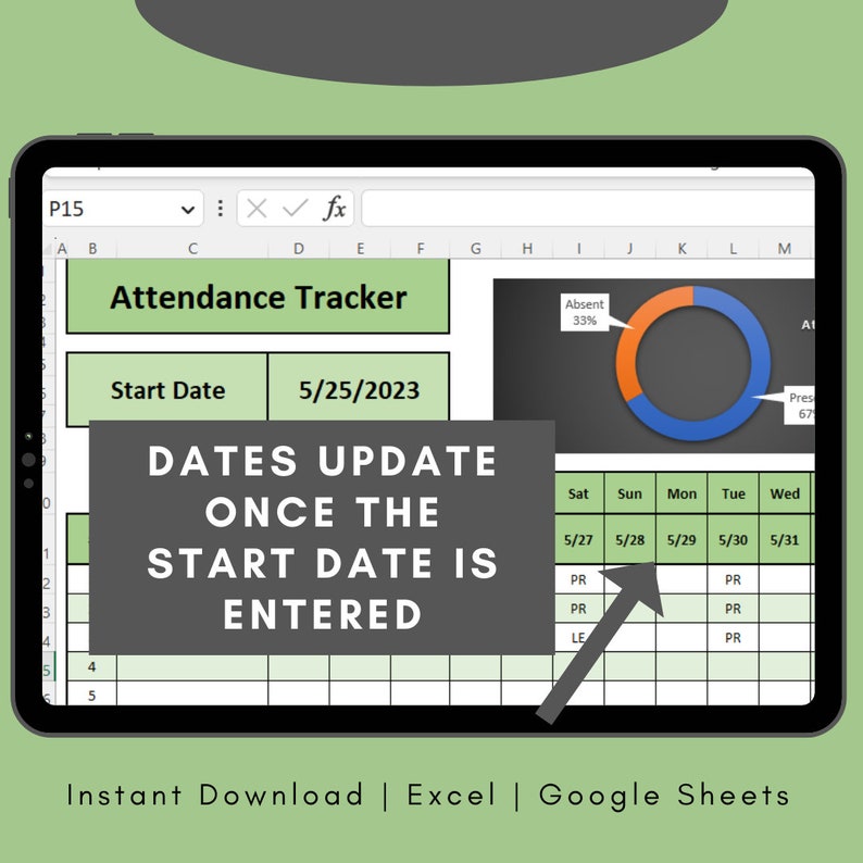 Attendance Log Tracker Student Attendance Record Attendance Keeper Teacher Organizer Attendance ...