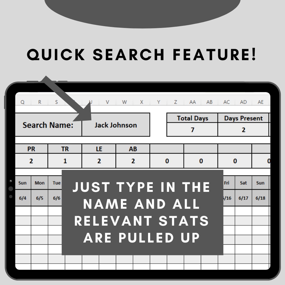 Student Attendance Tracker for Teachers Attendance Log for Daily ...