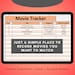 Movie Tracker Excel Spreadsheet, Movies Tracking Google Sheets, Film ...