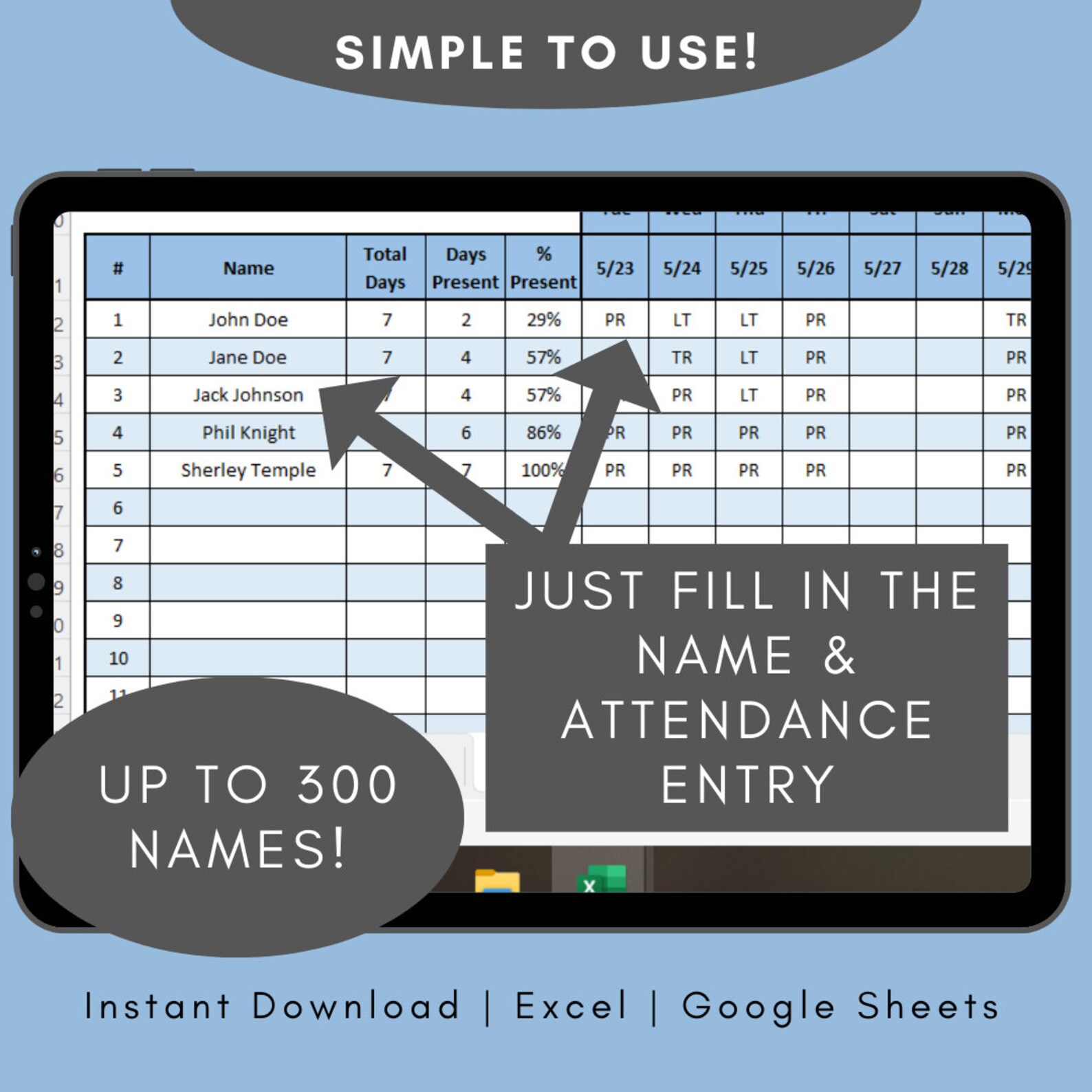 Attendance Tracker Excel Spreadsheet Employee Attendance Tracker ...