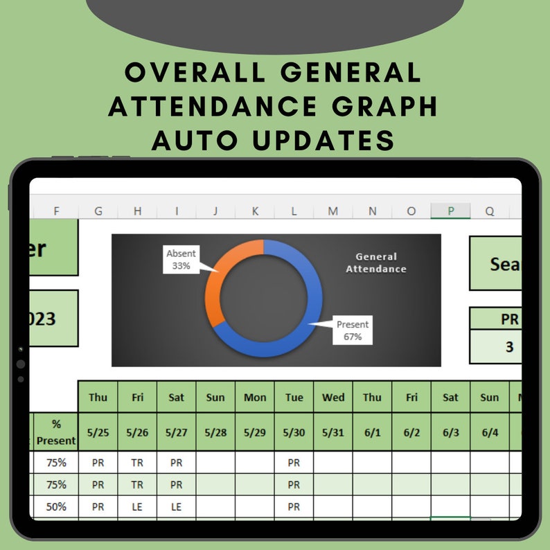 Attendance Log Tracker Student Attendance Record Attendance Keeper ...