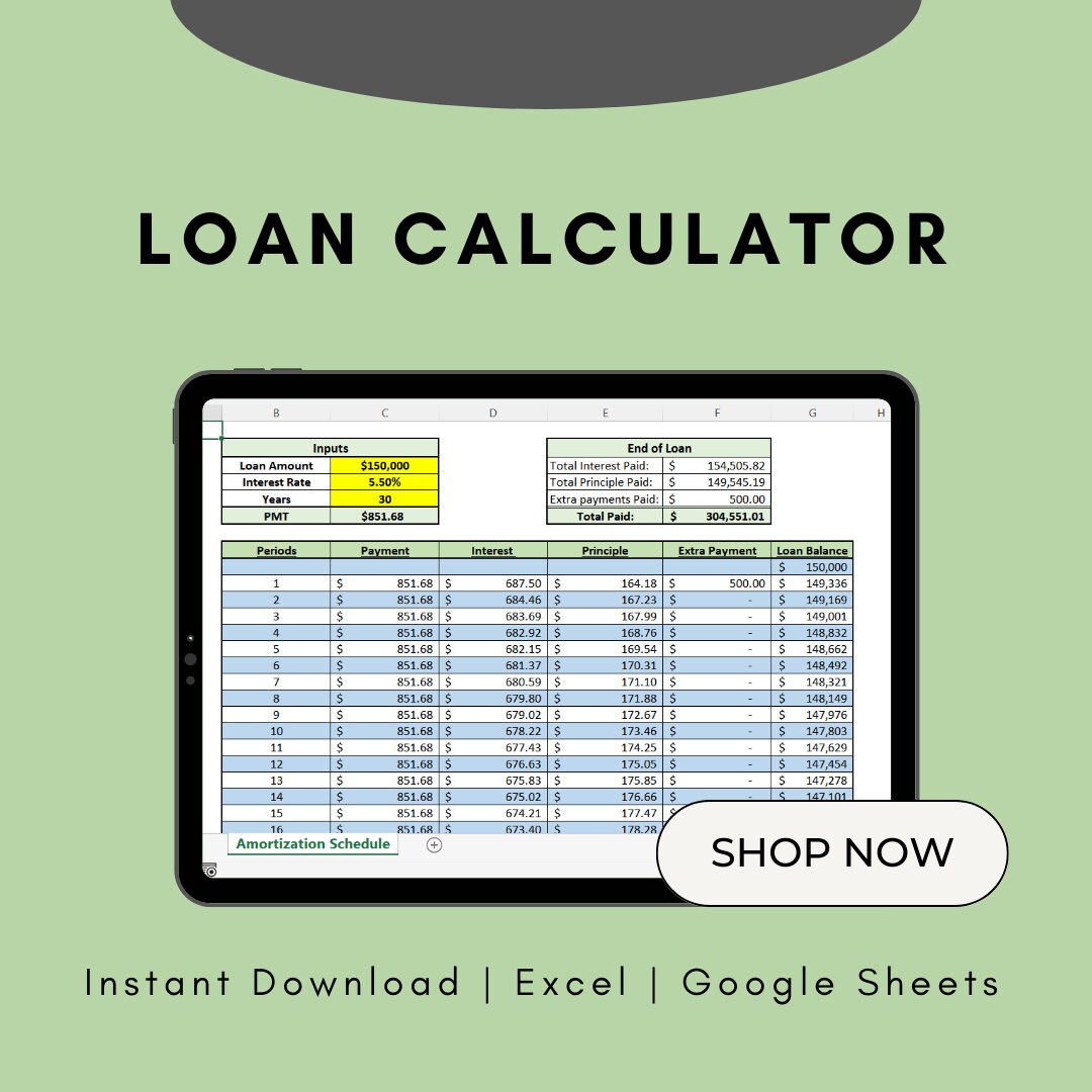 Simplistic Loan Amortization Table Excel Template Debt Payoff