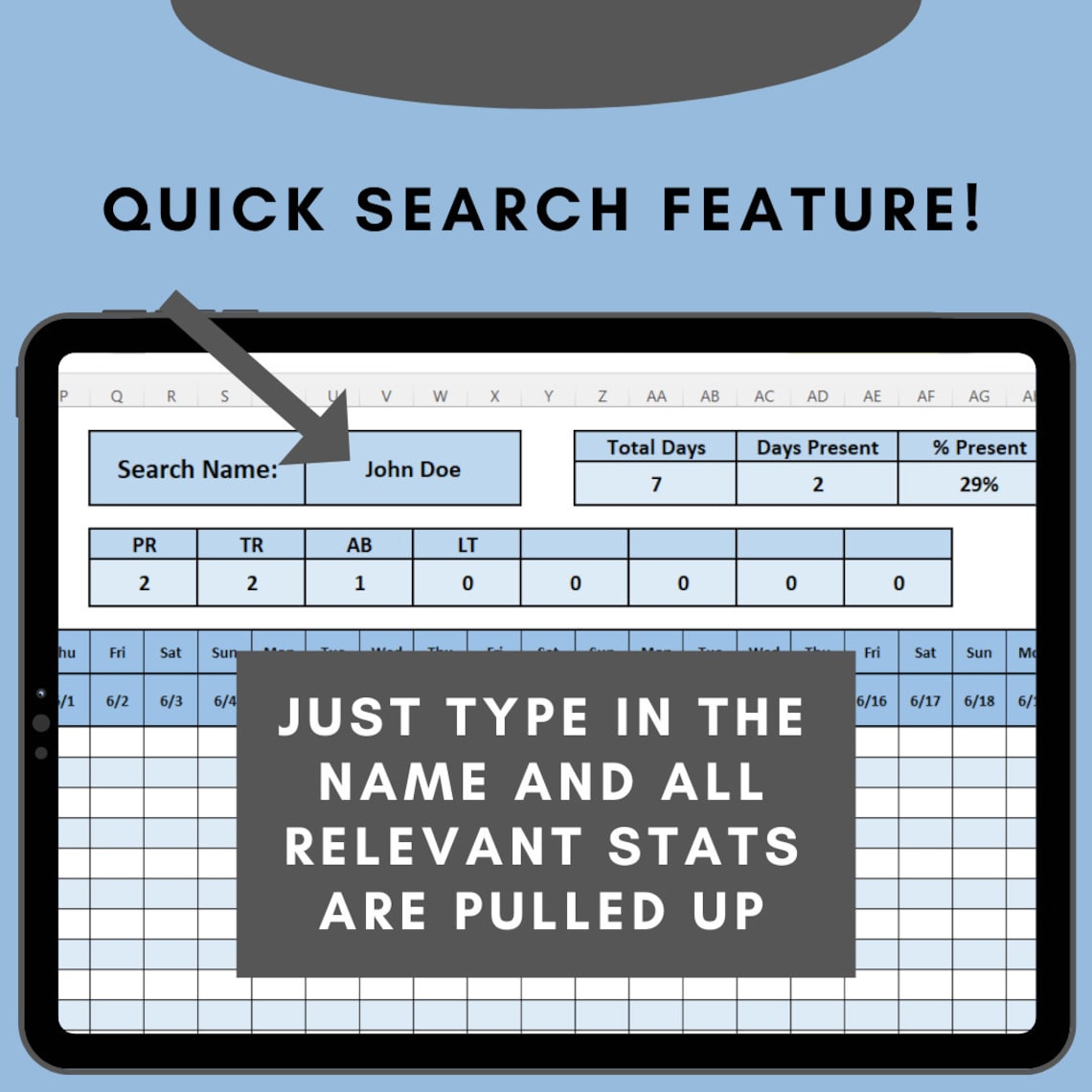 Attendance Tracker Excel Spreadsheet Employee Attendance Tracker ...