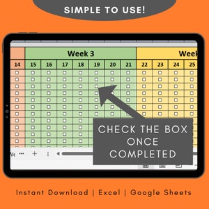 Habit Tracker Excel Spreadsheet Template, Monthly Habit Planer, Daily ...