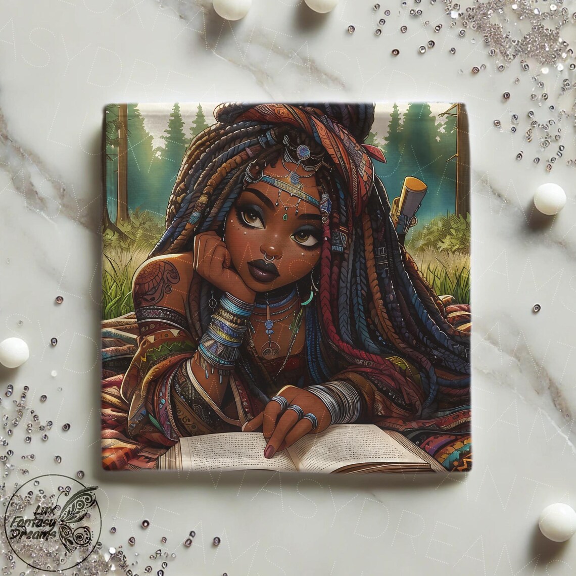 Melanin Books, Beautiful Black Girl Magic Queen Black Woman PNG Boho ...