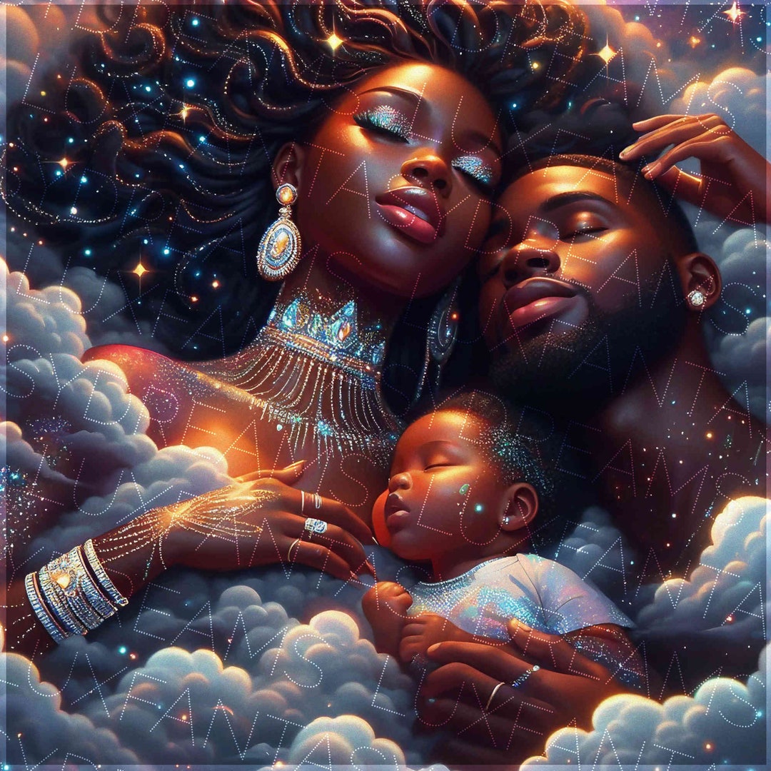 Beautiful Black Couple Art, African American Family, Melanin Man and ...