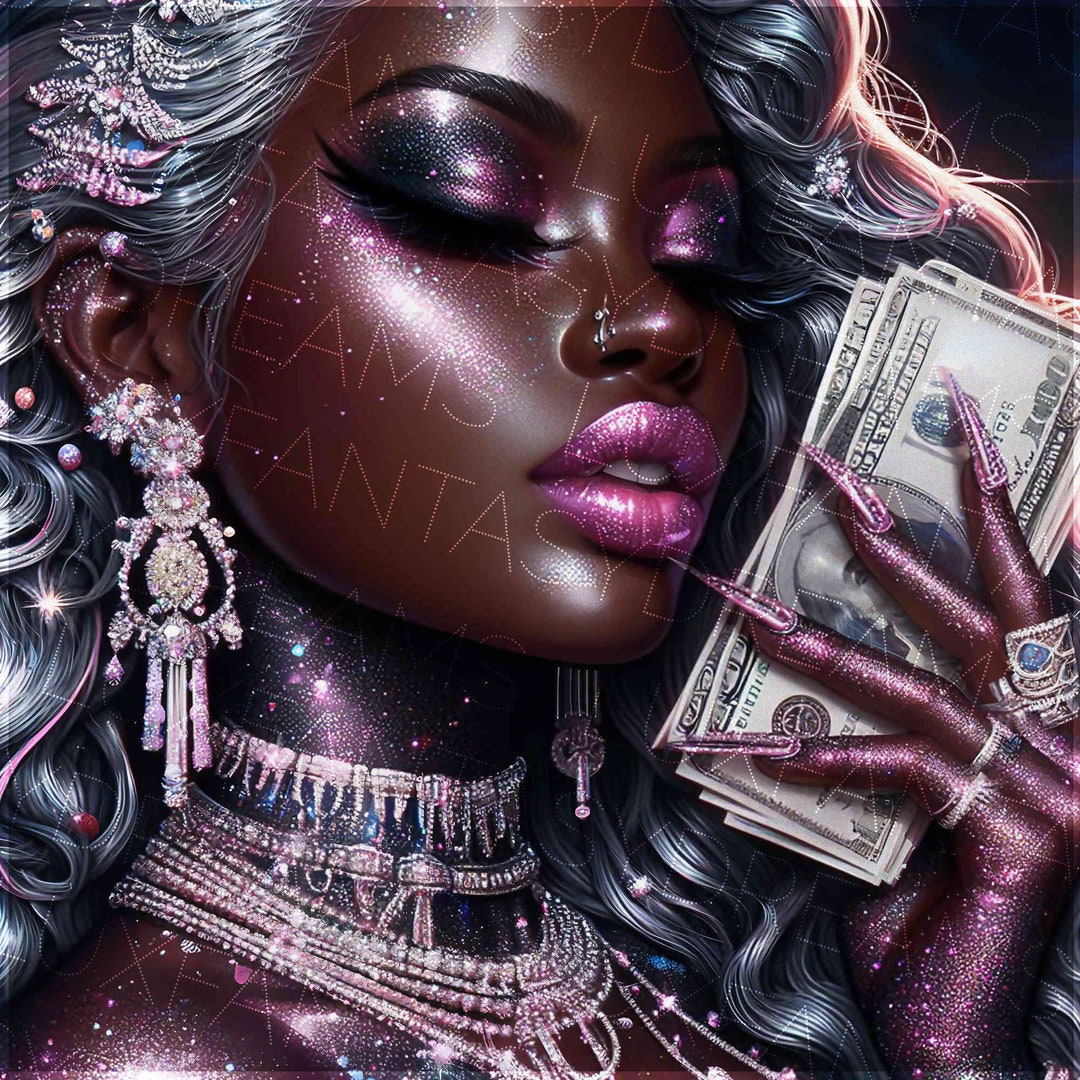 Beautiful Melanin Boss Black Girl Magic Pink Money Diva Art Fashion ...