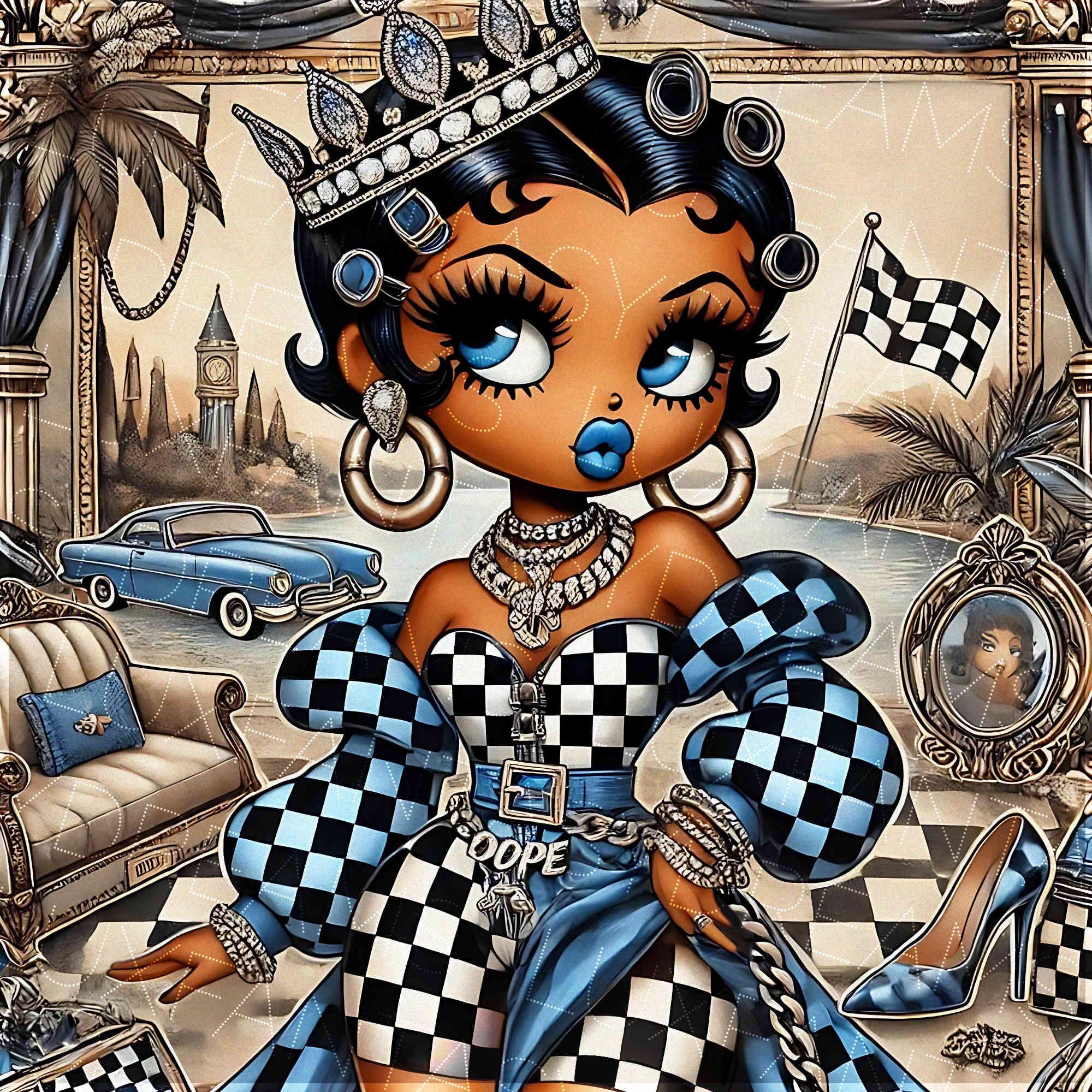 Betty Boop Bougie Queen Elegant Fashion Girl Mother's Day Gift Card ...