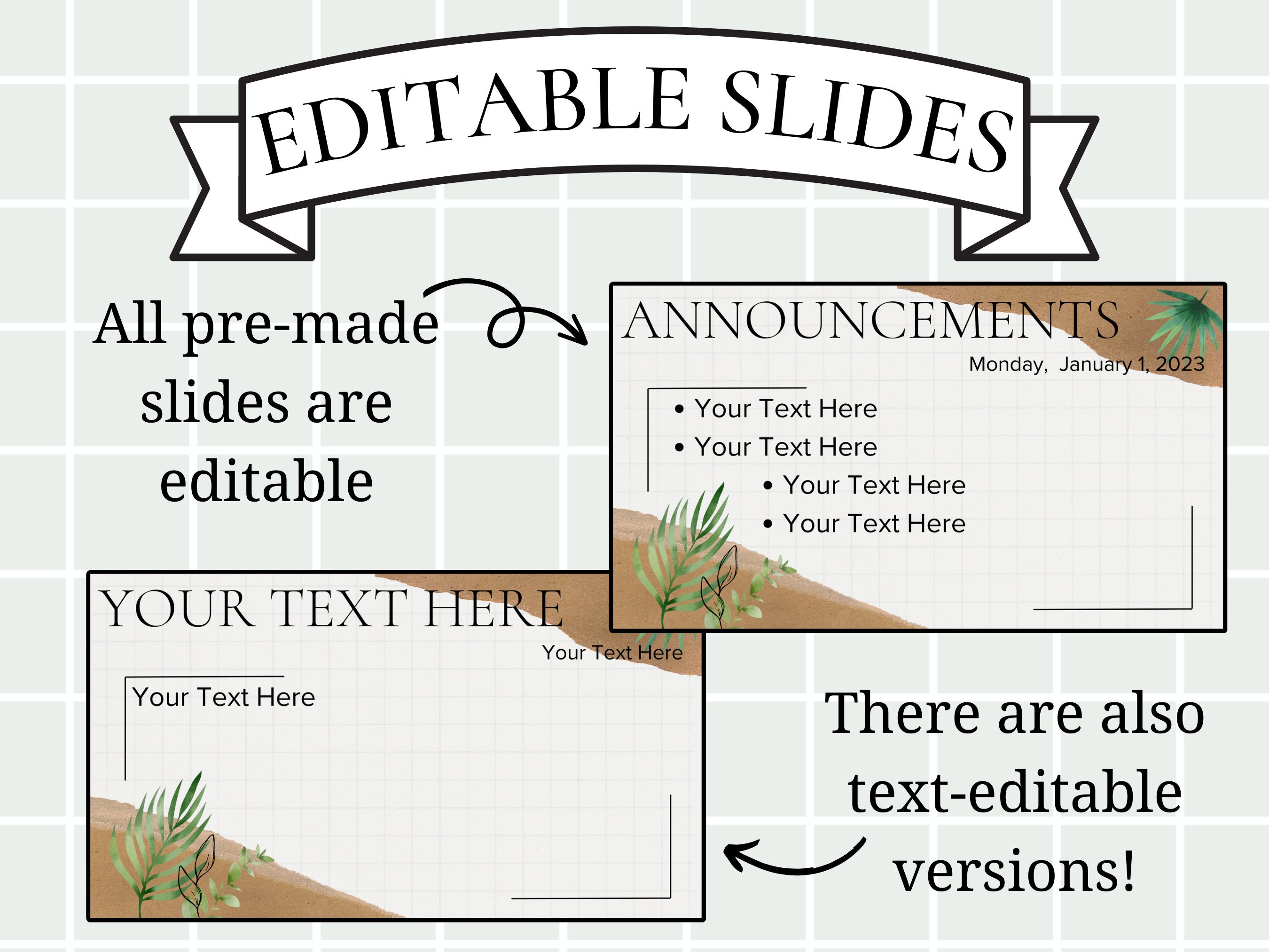 Botanical Daily Slides | Teacher Slides Template | Classroom Decor ...