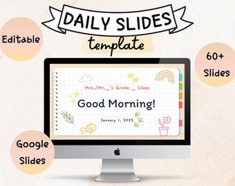 Botanical Daily Slides | Teacher Slides Template | Classroom Decor ...