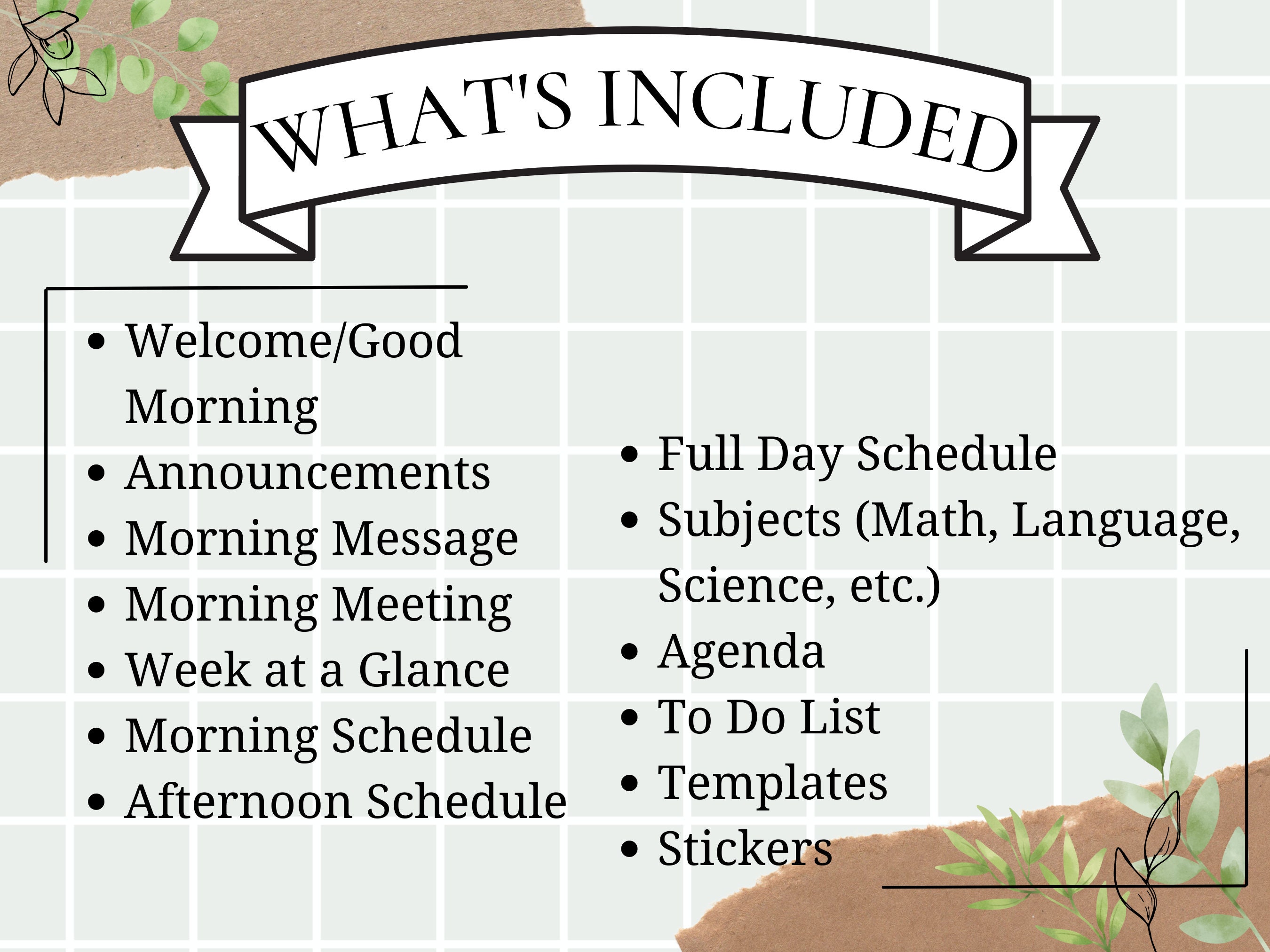 Botanical Daily Slides | Teacher Slides Template | Classroom Decor ...