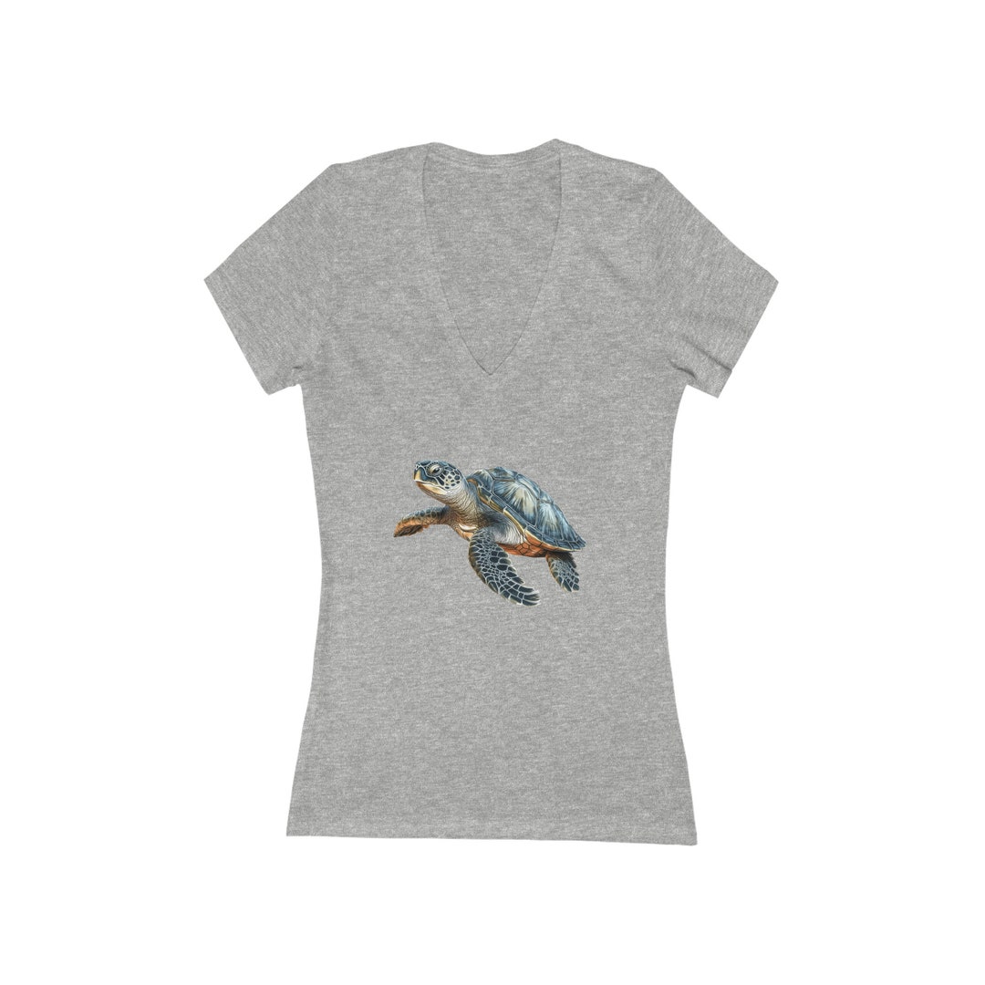 Sea Turtle Jersey Short Sleeve Deep V-neck Tee - Etsy