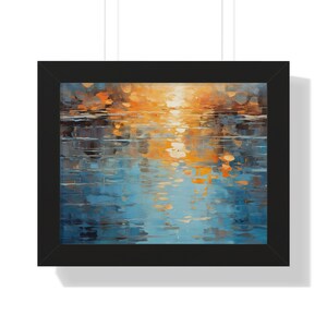 Abstract Surf Horizontal Poster, Abstract Ocean Wall Art Framed - Etsy
