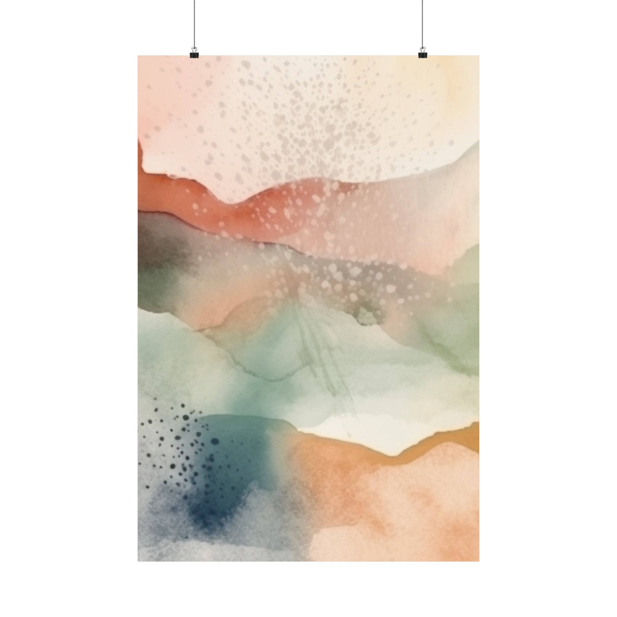 Watercolor Poster,watercolor ,print Neutral Color Art, Abstract ...