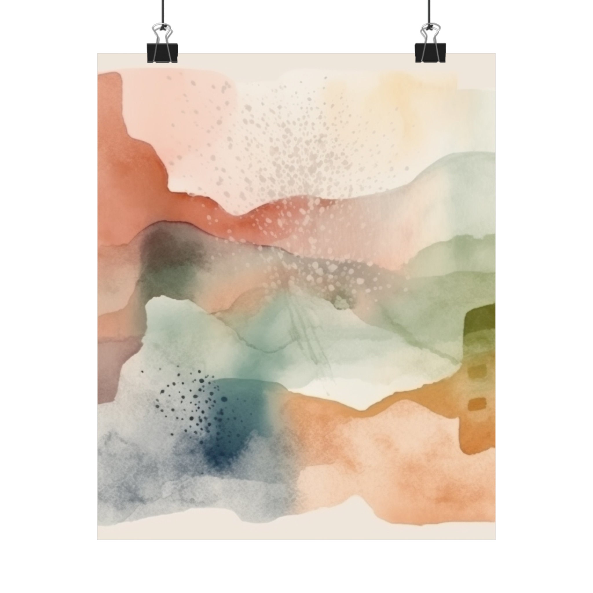 Watercolor Poster,watercolor ,print Neutral Color Art, Abstract ...
