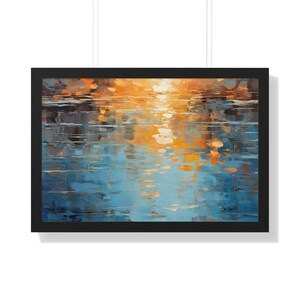Abstract Surf Horizontal Poster, Abstract Ocean Wall Art Framed - Etsy