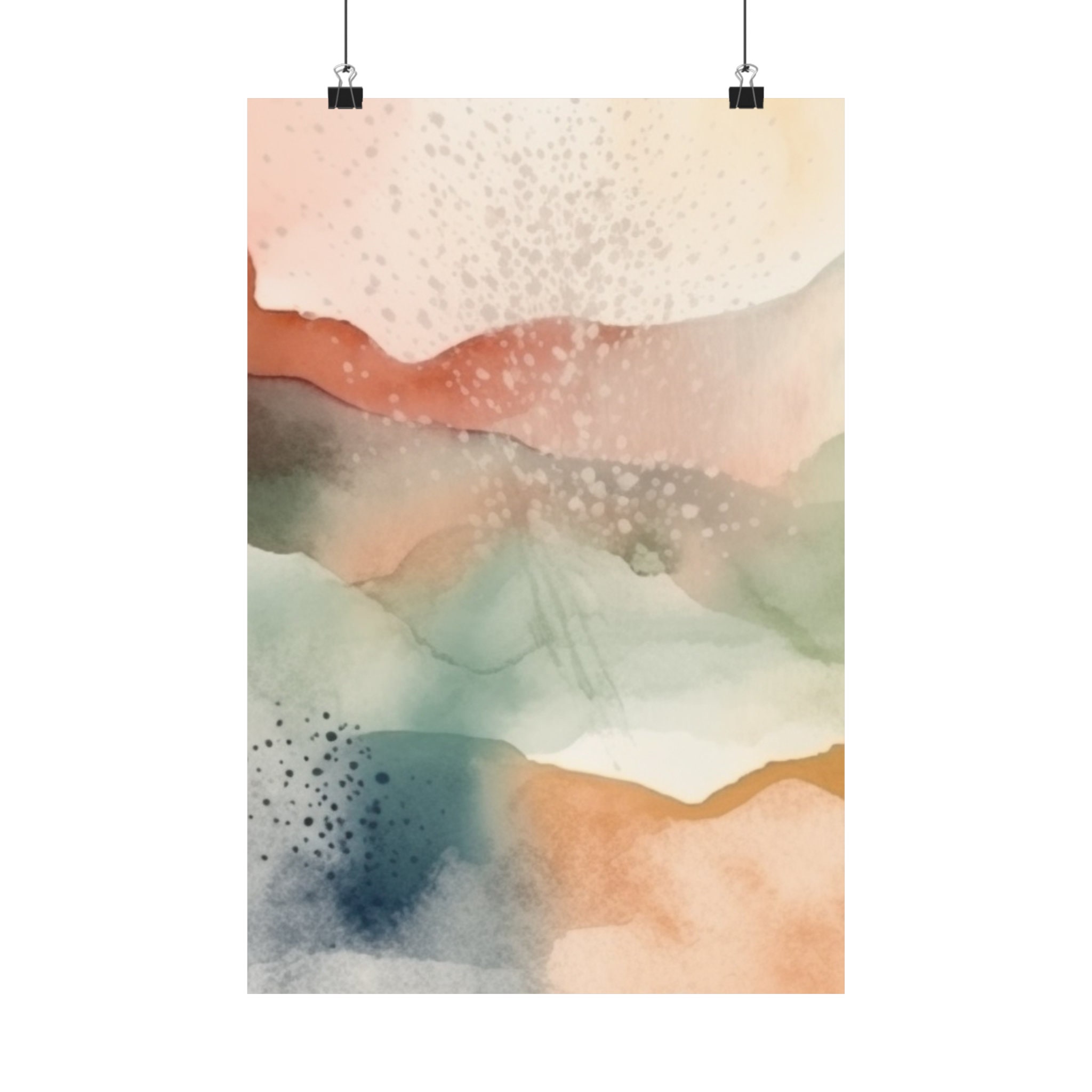 Watercolor Poster,watercolor ,print Neutral Color Art, Abstract ...