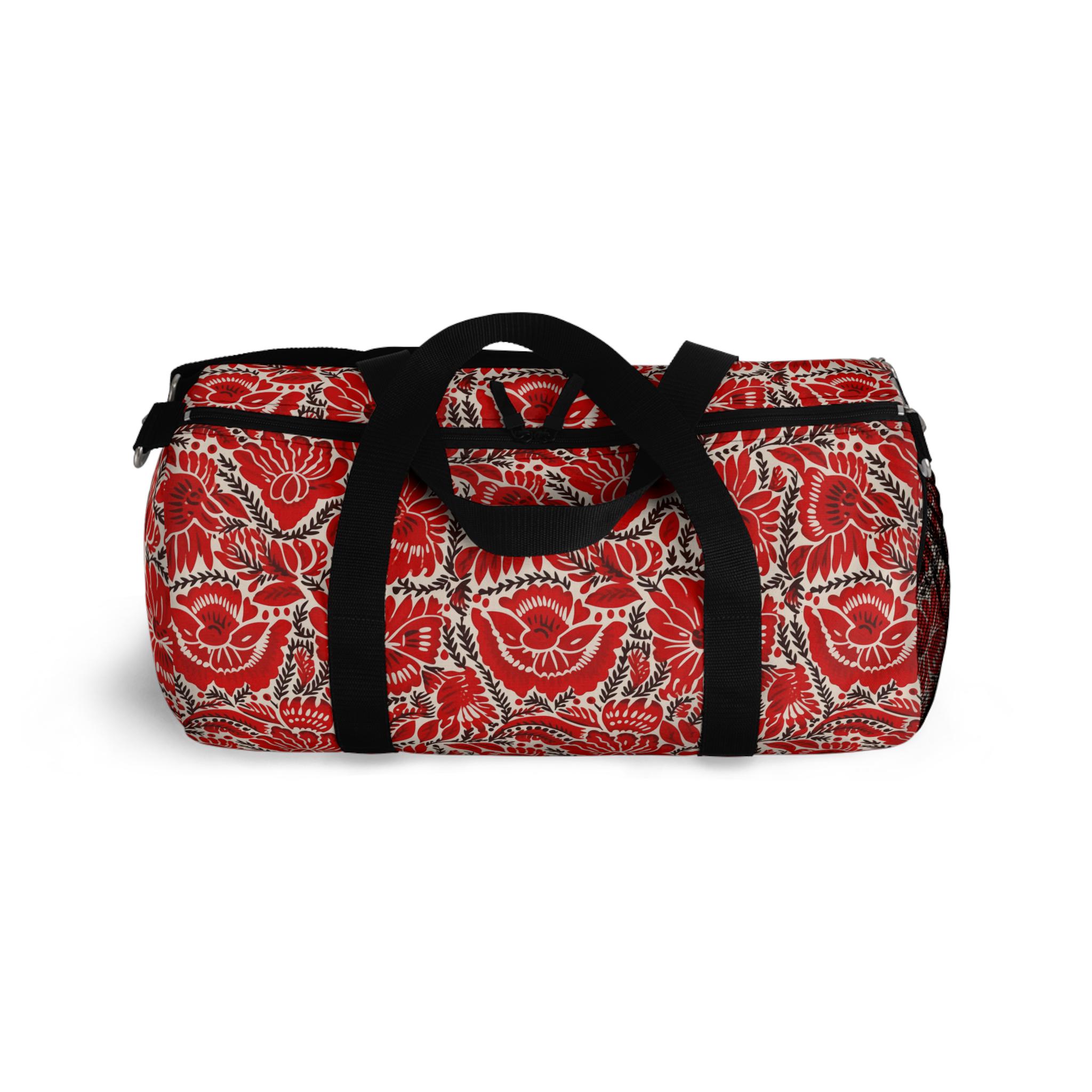 Red Bloom Duffel Bag, Poppy Bag - Etsy