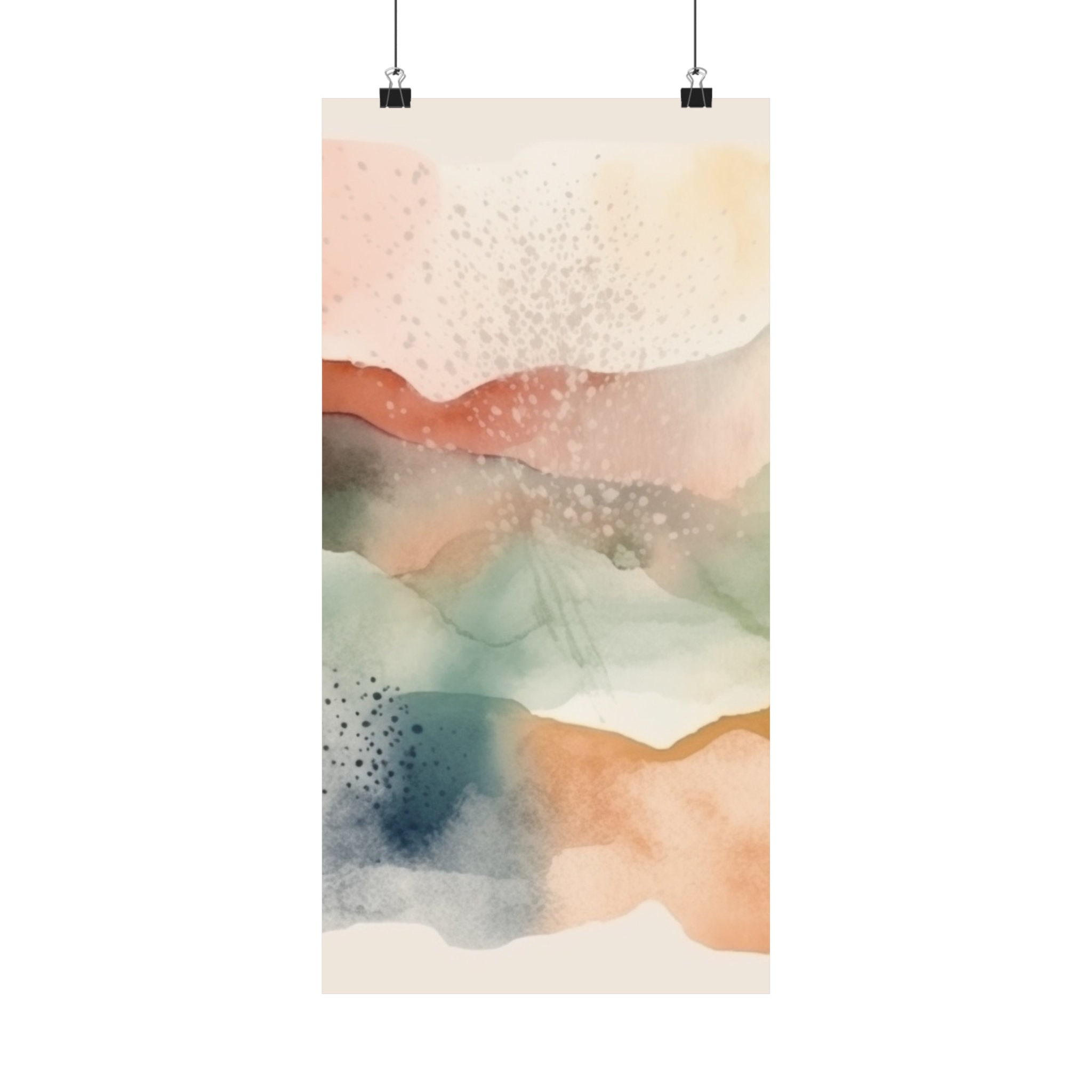Watercolor Poster,watercolor ,print Neutral Color Art, Abstract ...