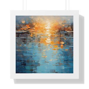 Abstract Surf Horizontal Poster, Abstract Ocean Wall Art Framed - Etsy