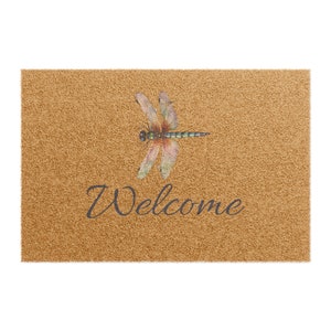 Dragonfly Welcome Mat, Dragonfly Doormat, Dragonfly Lover, Dragonfly ...