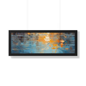 Abstract Surf Horizontal Poster, Abstract Ocean Wall Art Framed - Etsy
