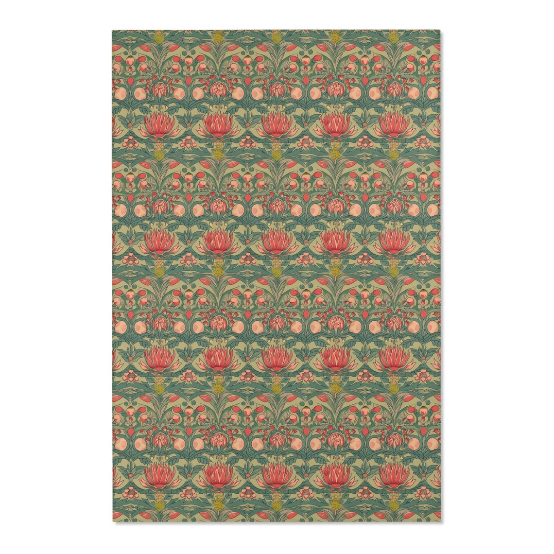 Green Orange Rug Indian Print Rug Block Print Rug Green - Etsy